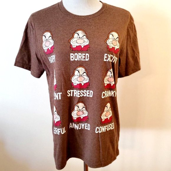 Disney | Shirts | Disney Store Grumpy Dwarf Tshirt Brown Mens Small ...
